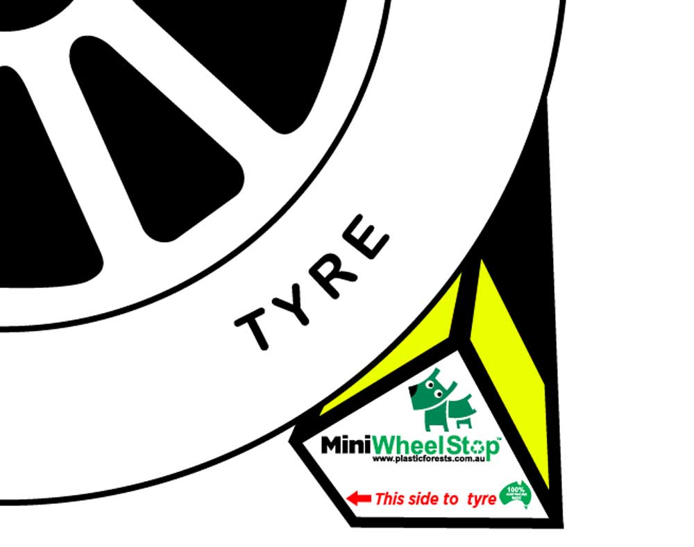 Mini Wheel Stop - Plastic Forests -Made in Australia -Green Mongrel Brand