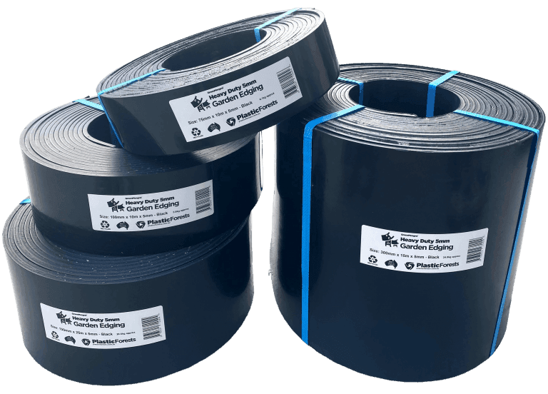 Heavy Duty Recycled Plastic Garden / Lawn Edging (5mm thick) Black ...