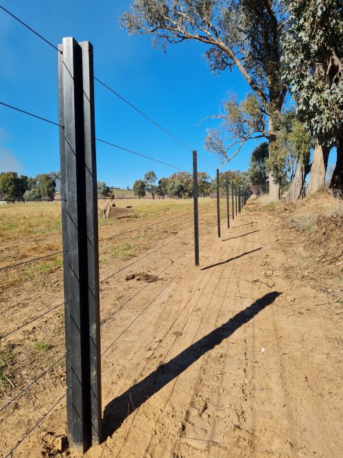 Fence post recycled plastic- PLUS Post- Steel reinforced- Plastic Forests