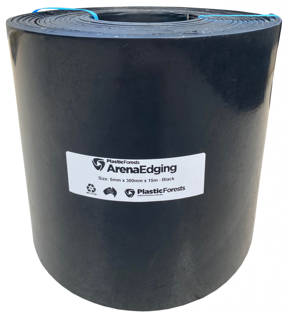 Horse Arena Edging – Black – 300mm high x 5mm thick – Recycled Plastic ...