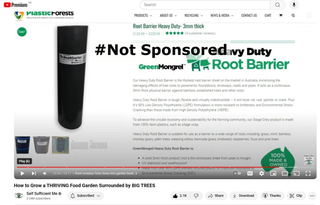 Root Barrier Heavy Duty- 3mm thick – Plastic Forests